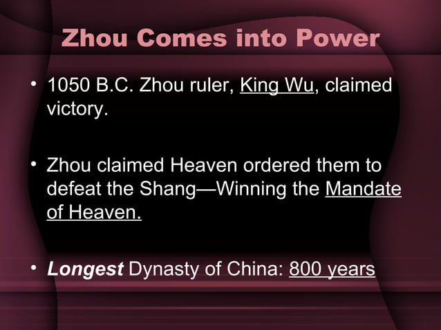 Zhou Dynasty Ppt | PPT
