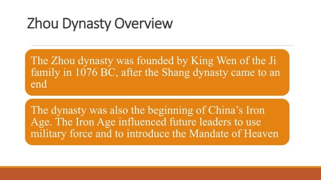 Zhou Dynasty Present Ppt
