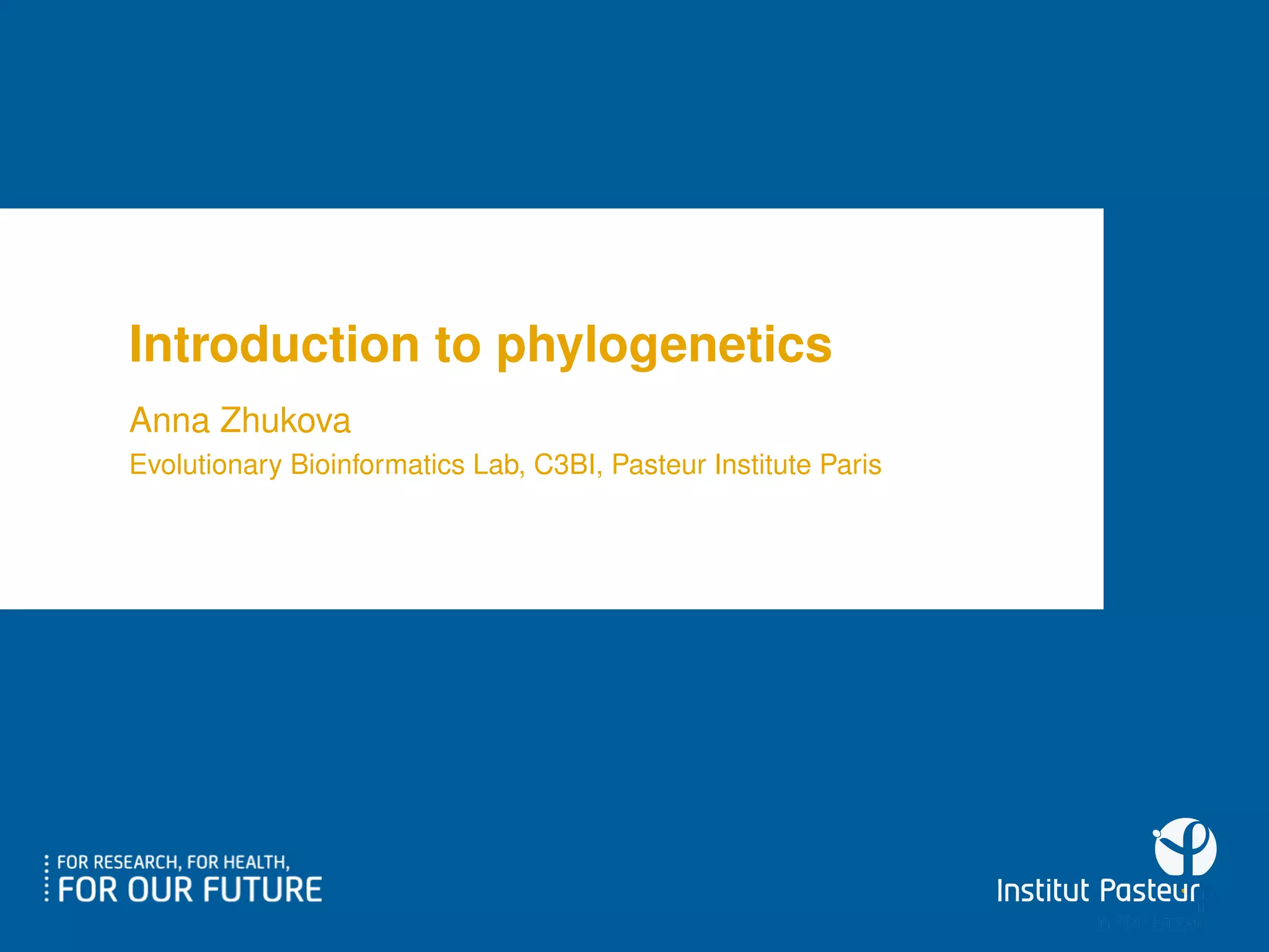 Introduction to Phylogenetics | PDF