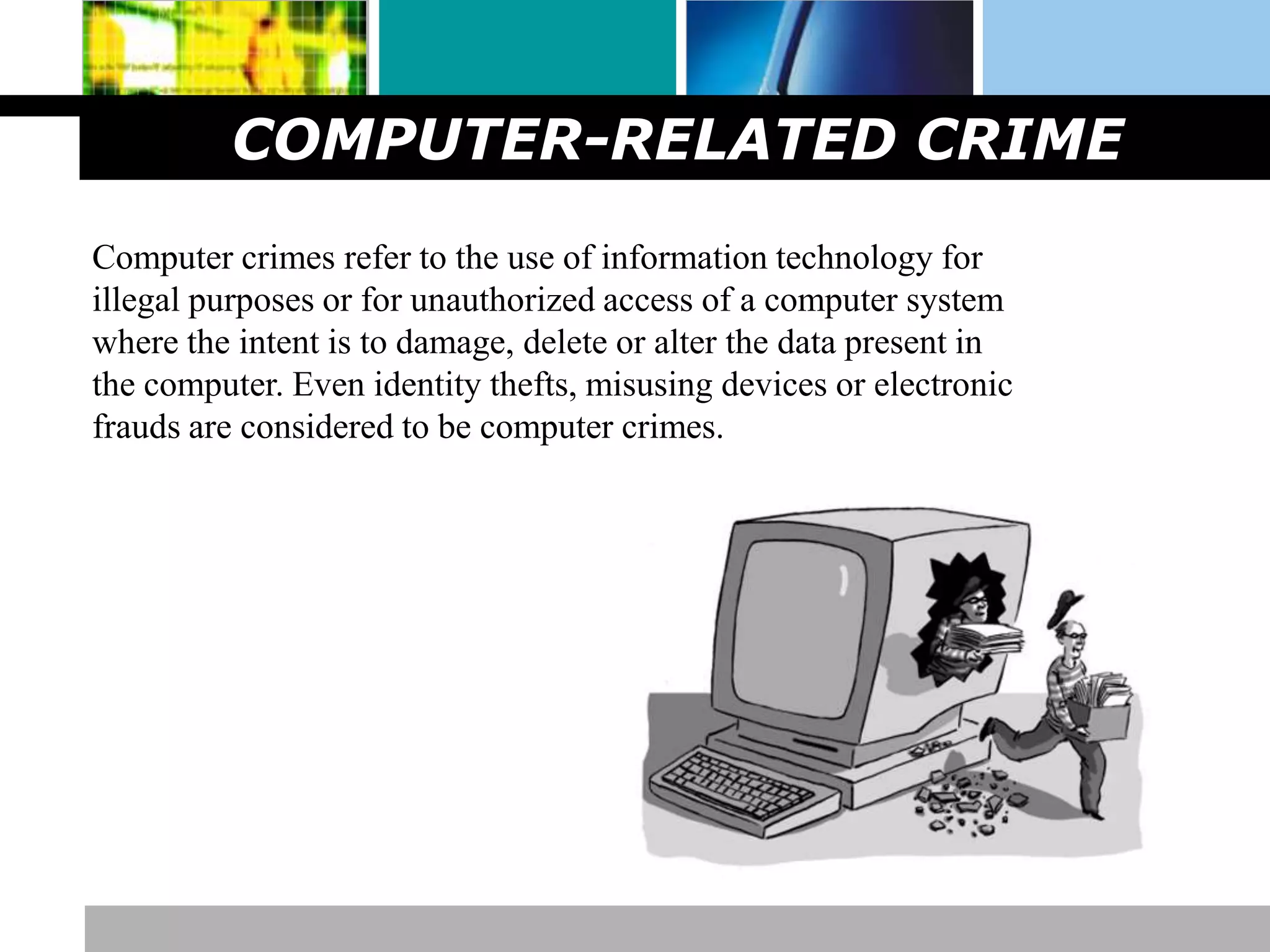 Types Of Computer Crime | PPTX