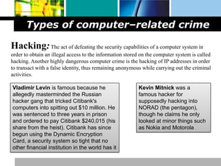 Types Of Computer Crime | PPTX