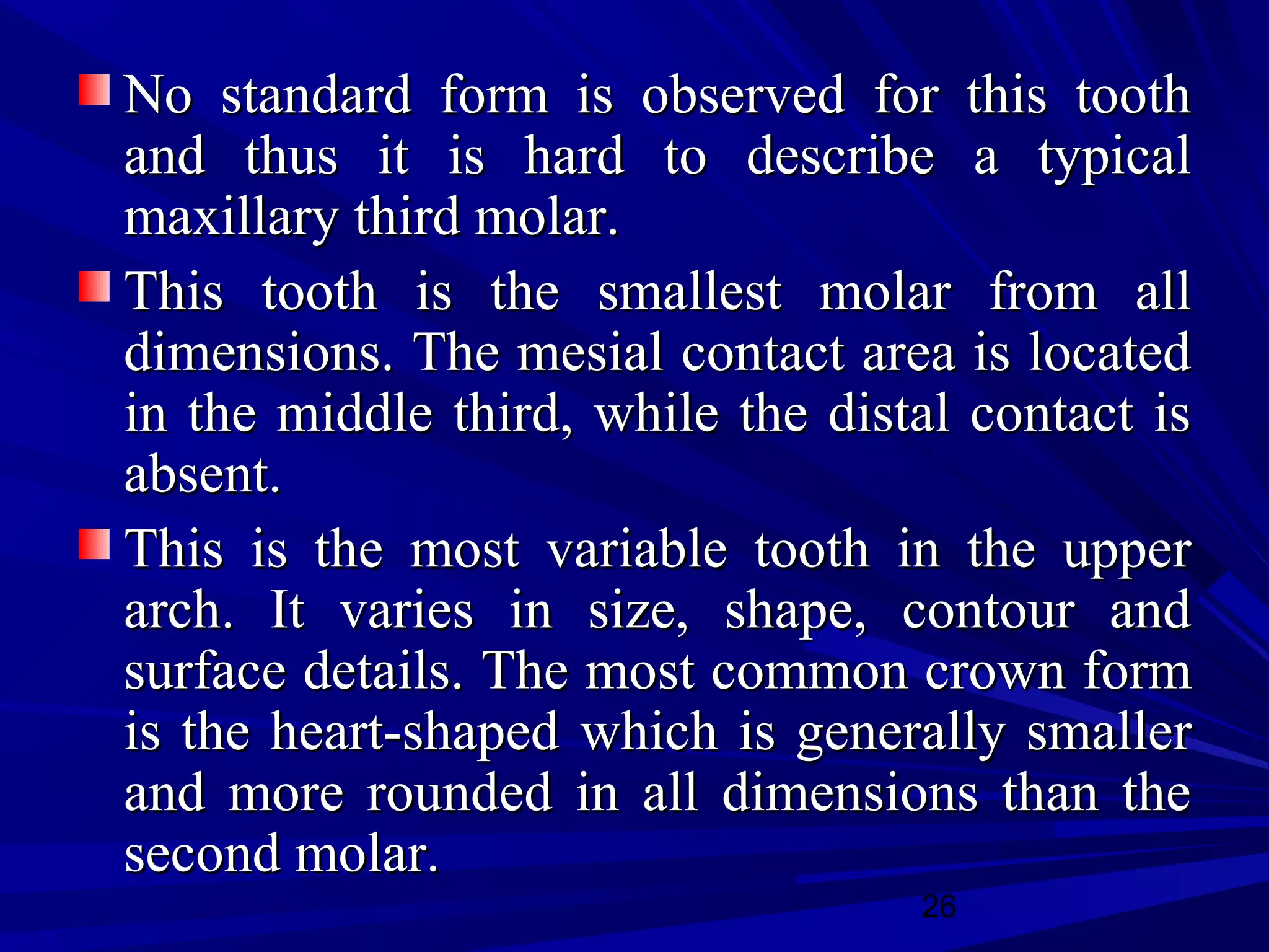Maxillary second and third molars | PPT