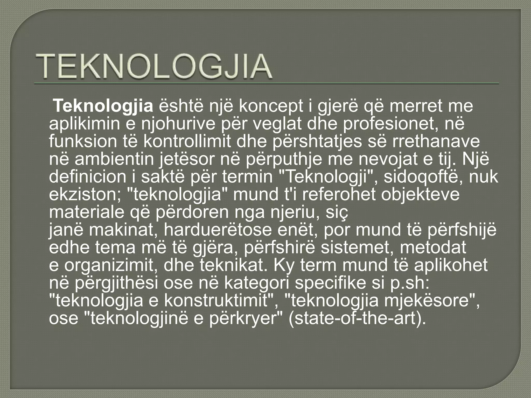 Zhvillimi i teknologjise | PPTX