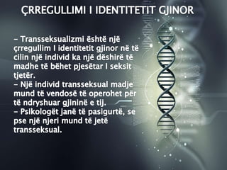 Seksualiteti dhe Gjinia | PPTX