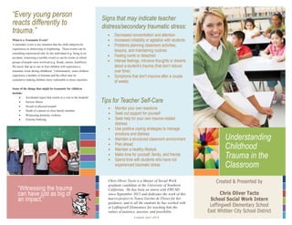 Childhood trauma in the classroom brochure | DOCX