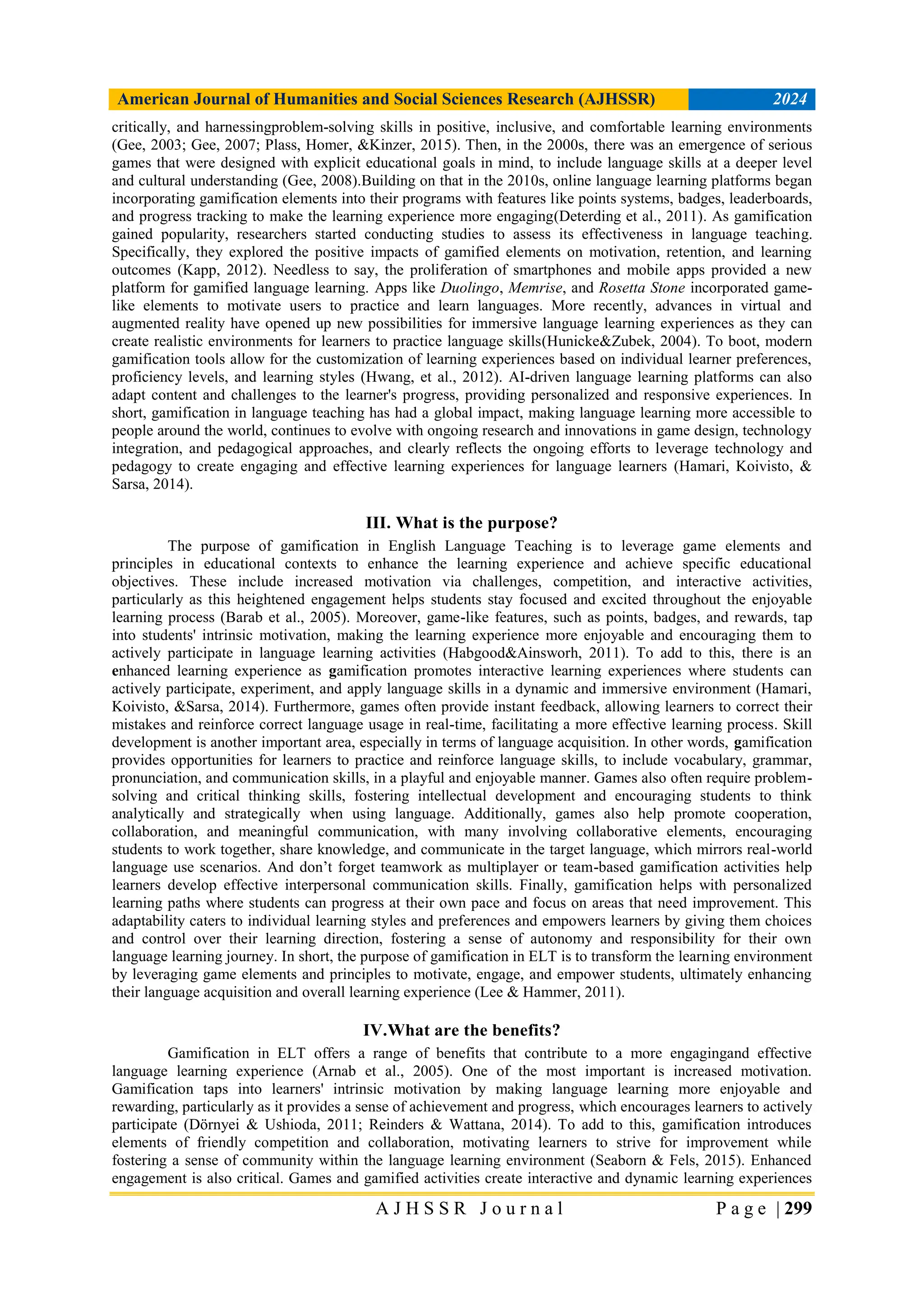 Gamification in English Language Teaching | PDF