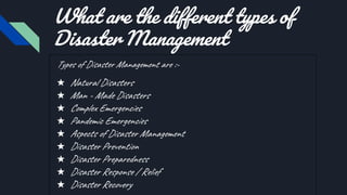 Disaster management | PPTX | Infectious Diseases | Diseases and Conditions