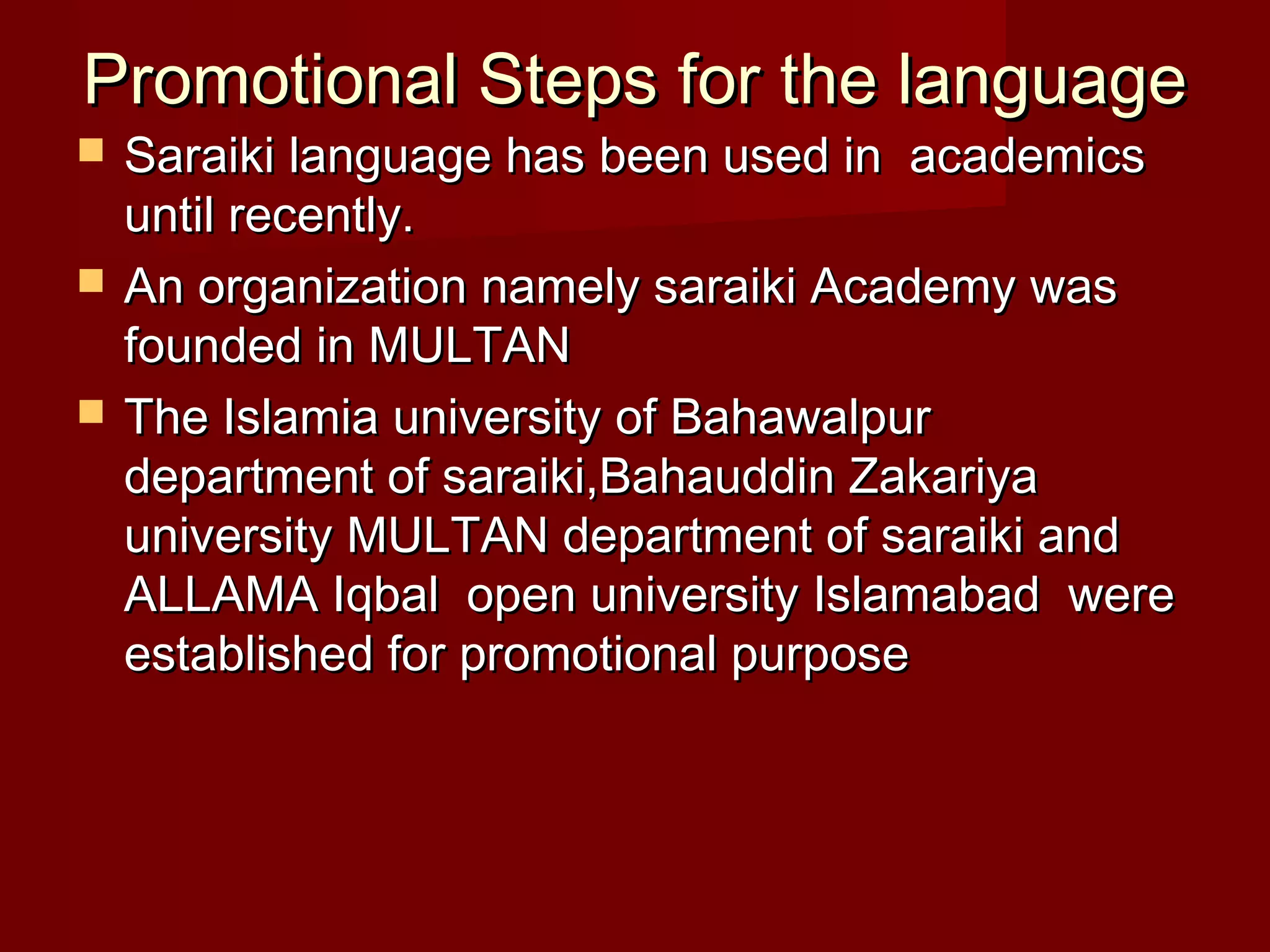 saraiki culture | PPT