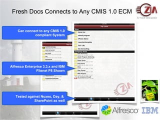 Mobile ECM Using Zia's Fresh Docs & Denver 311- Case Mgmt | PPT