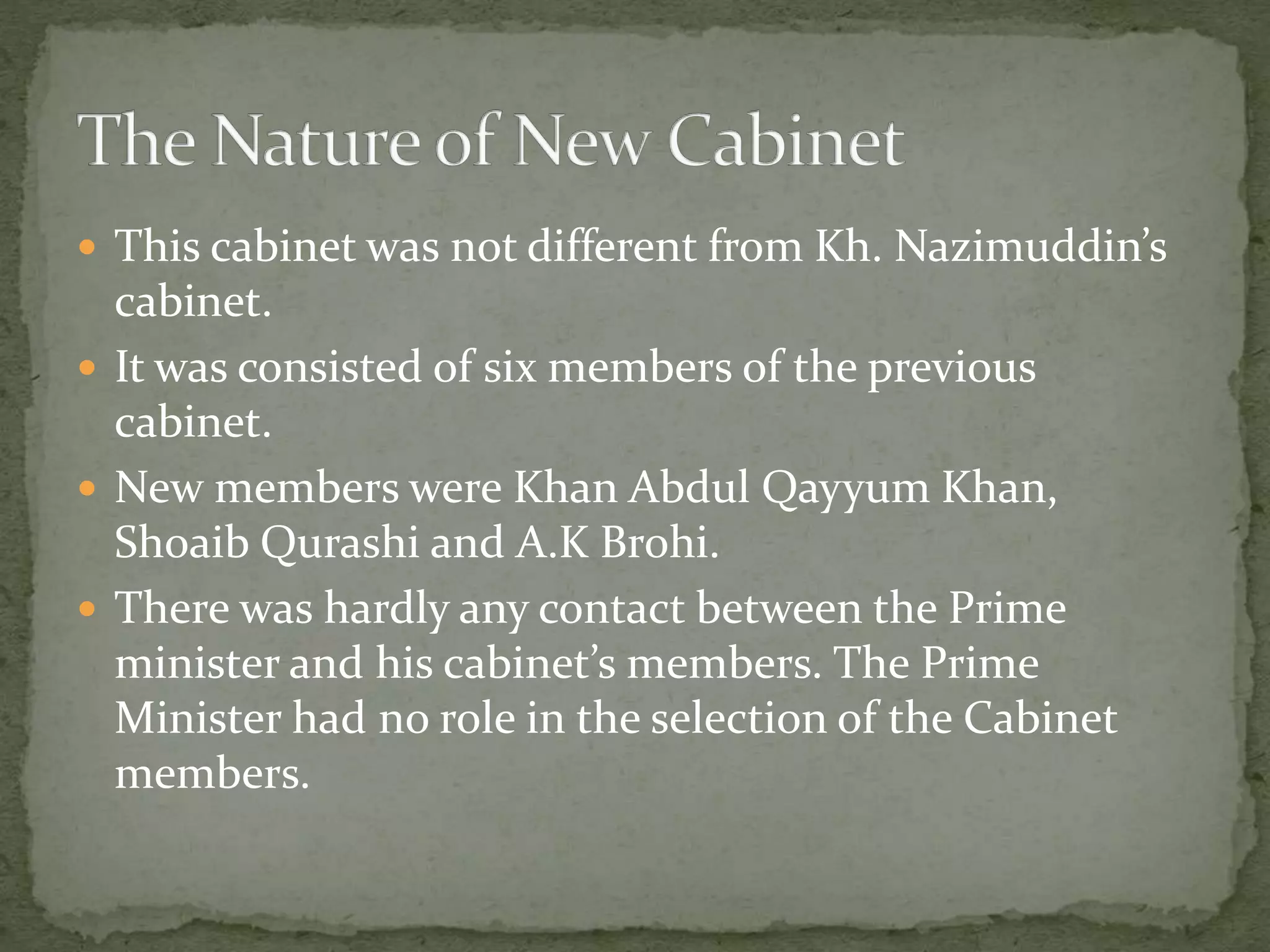 Muhammad Ali Bogra’s Cabinet From April 1953 to Oct 1954 #Pakistan ...