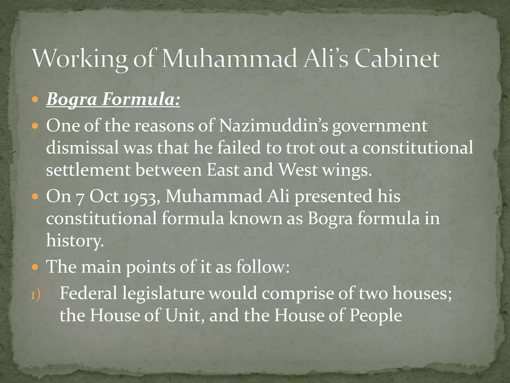 Muhammad Ali Bogra’s Cabinet From April 1953 to Oct 1954 #Pakistan ...