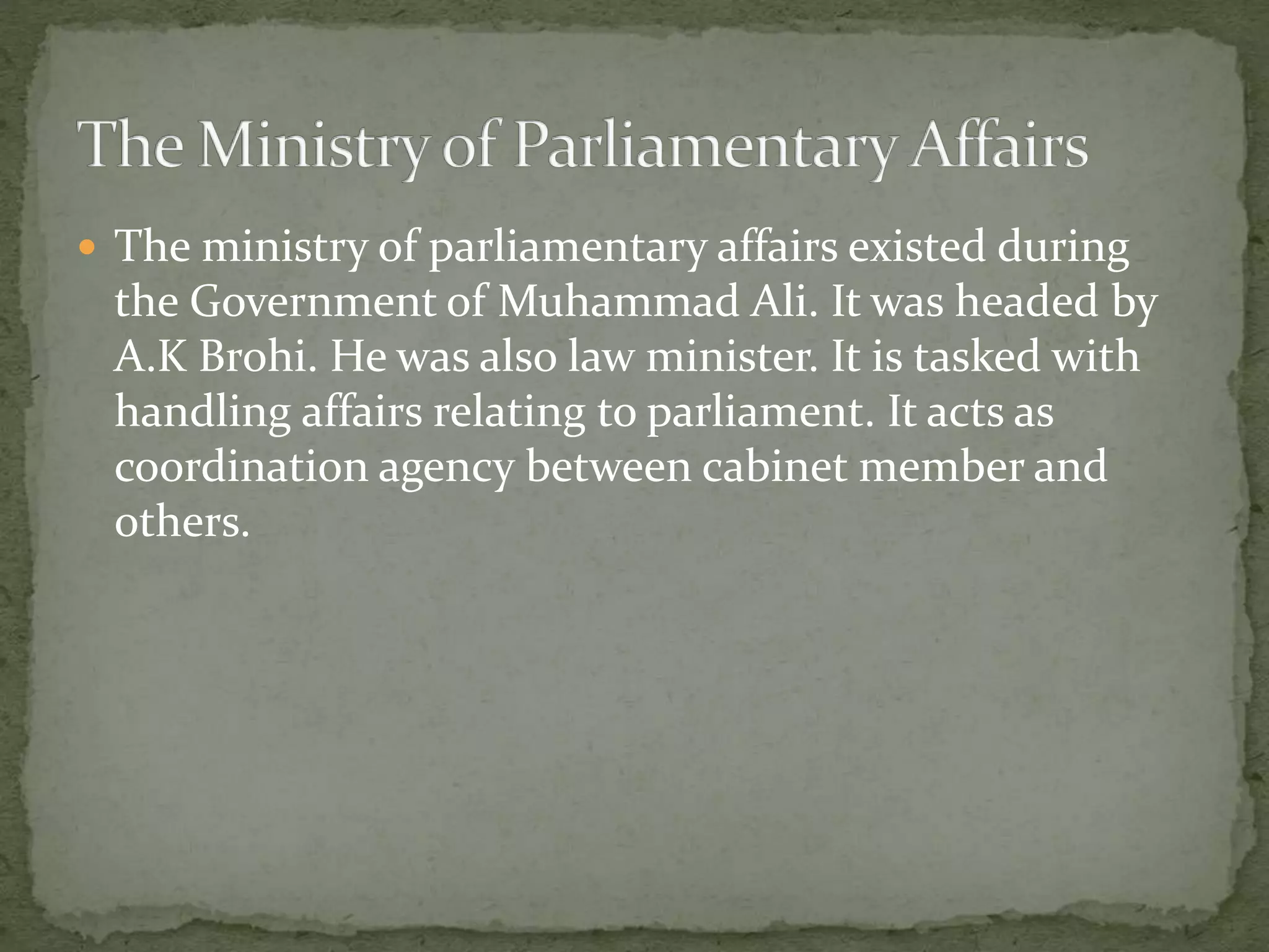 Muhammad Ali Bogra’s Cabinet From April 1953 to Oct 1954 #Pakistan ...