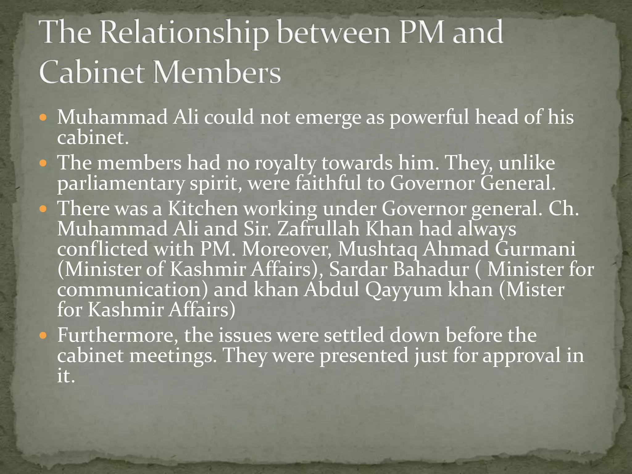 Muhammad Ali Bogra’s Cabinet From April 1953 to Oct 1954 #Pakistan ...