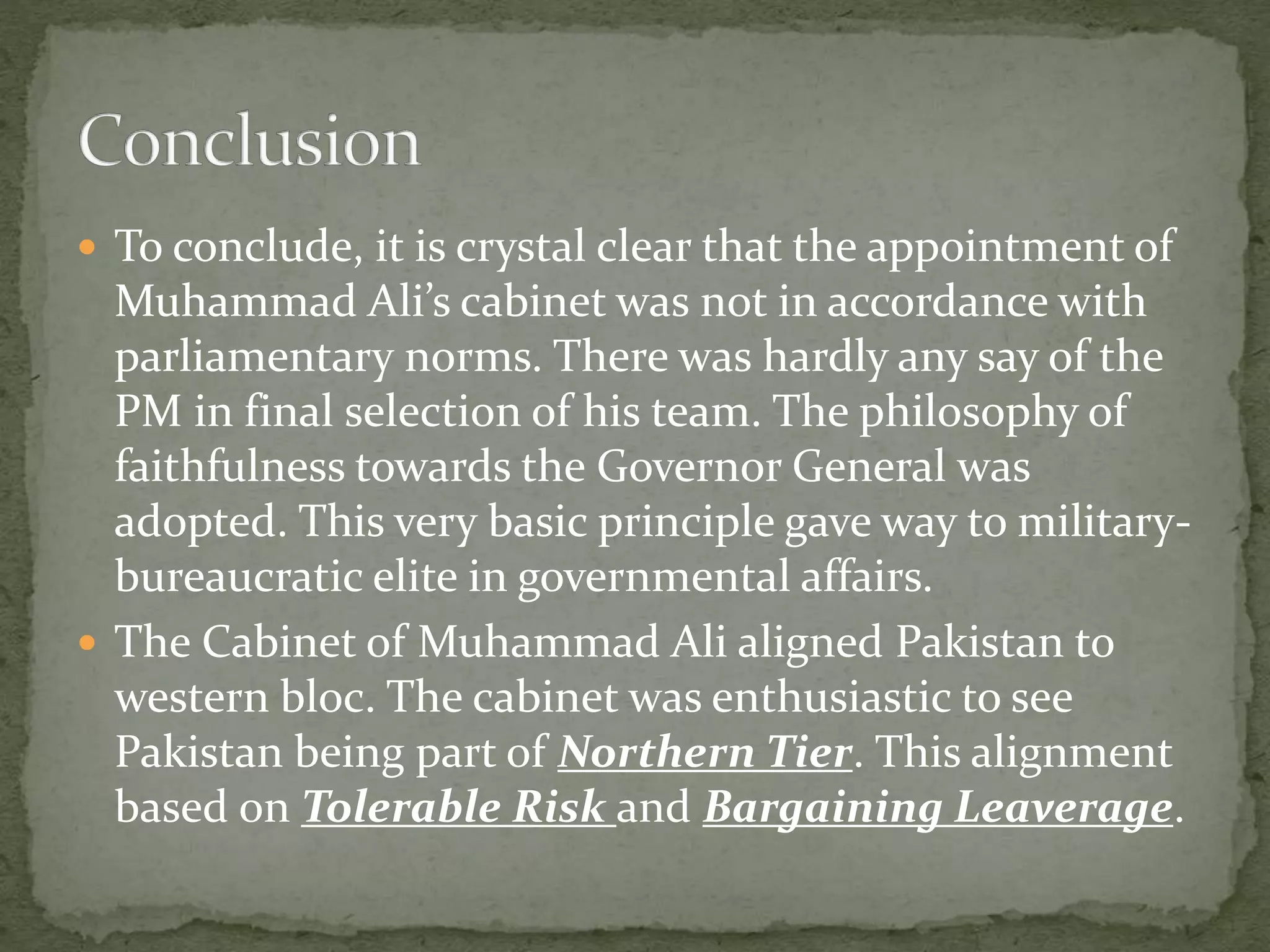 Muhammad Ali Bogra’s Cabinet From April 1953 to Oct 1954 #Pakistan ...