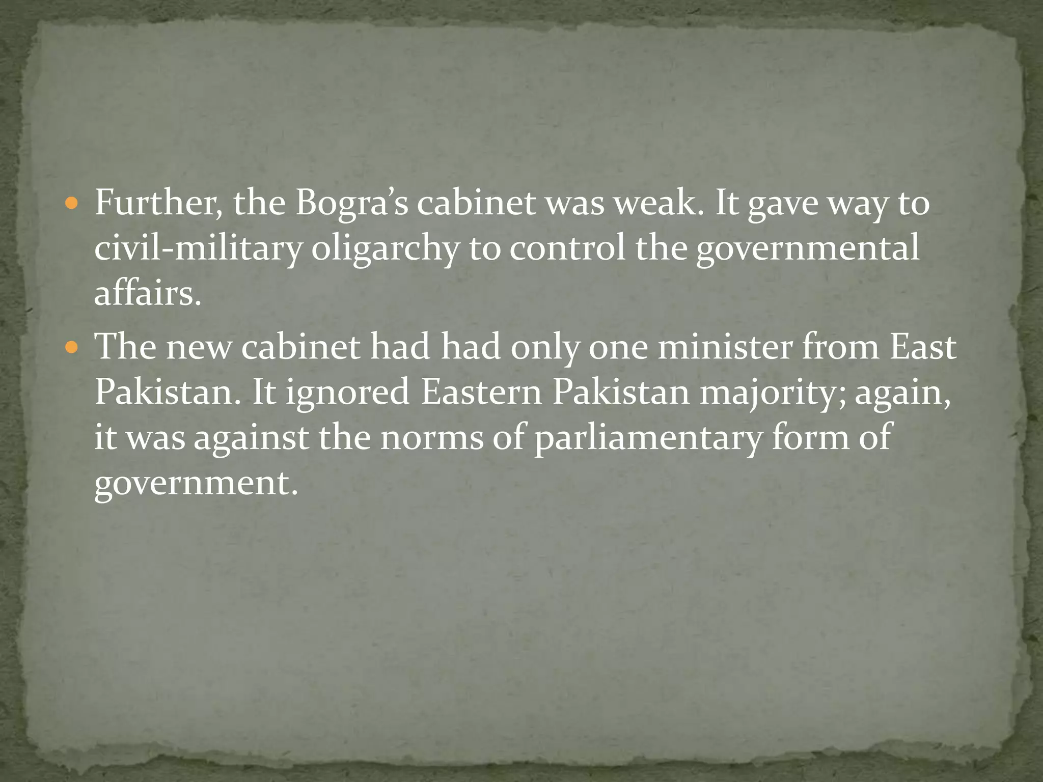 Muhammad Ali Bogra’s Cabinet From April 1953 to Oct 1954 #Pakistan ...