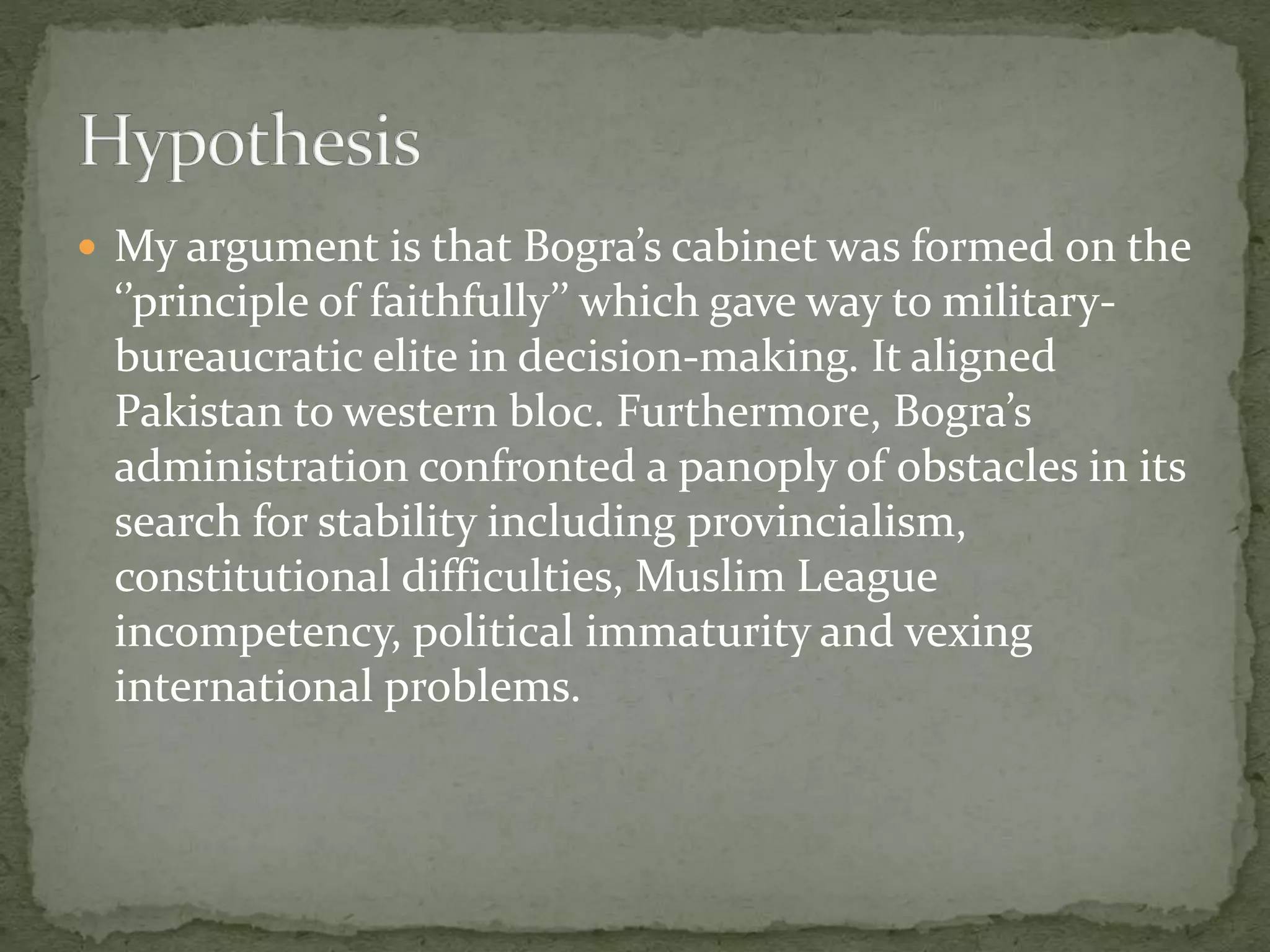 Muhammad Ali Bogra’s Cabinet From April 1953 to Oct 1954 #Pakistan ...