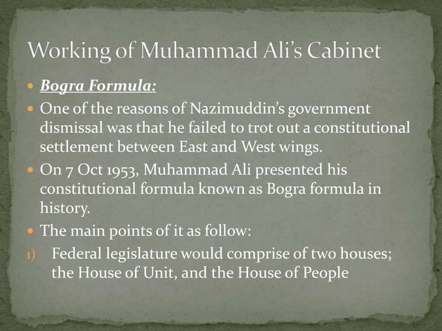 Muhammad Ali Bogra’s Cabinet From April 1953 to Oct 1954 #Pakistan ...