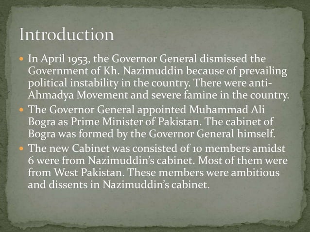 Muhammad Ali Bogra’s Cabinet From April 1953 to Oct 1954 #Pakistan ...