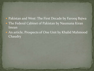 Muhammad Ali Bogra’s Cabinet From April 1953 to Oct 1954 #Pakistan ...