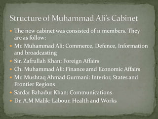Muhammad Ali Bogra’s Cabinet From April 1953 to Oct 1954 #Pakistan ...