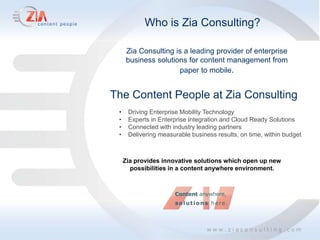 Zia End to End Solutions for Financial Services | PPT
