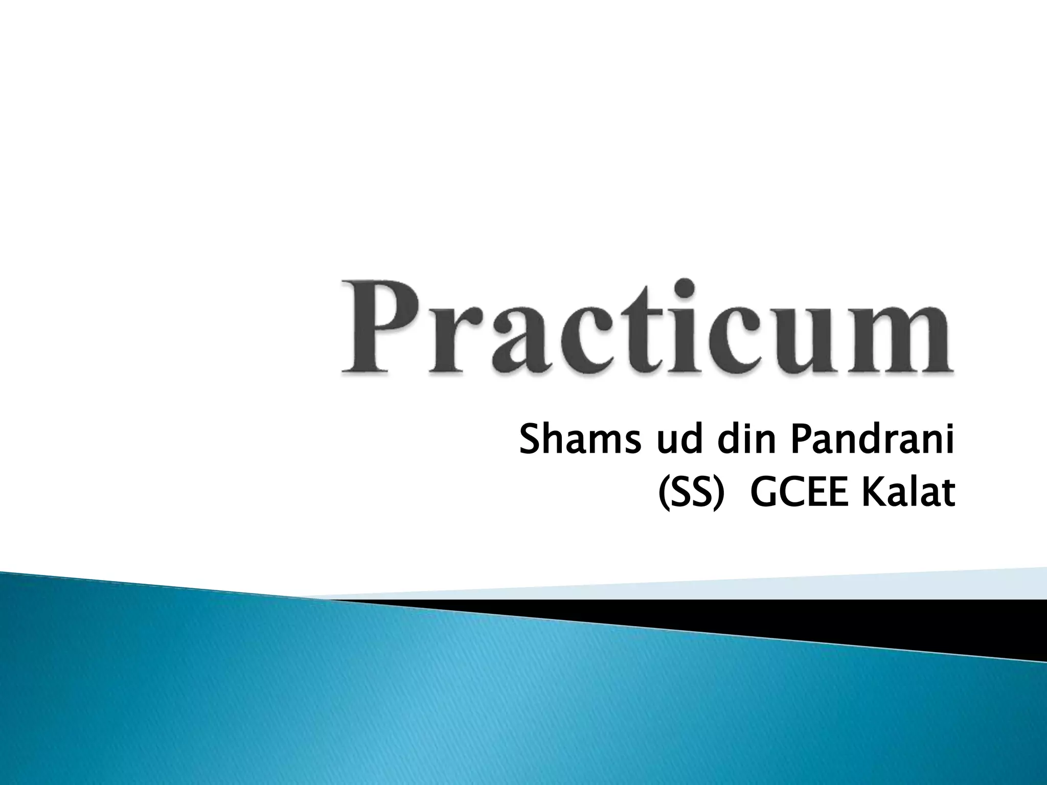 practicum presentation | PPTX