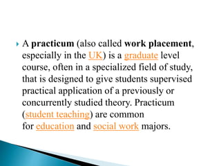 practicum presentation | PPTX