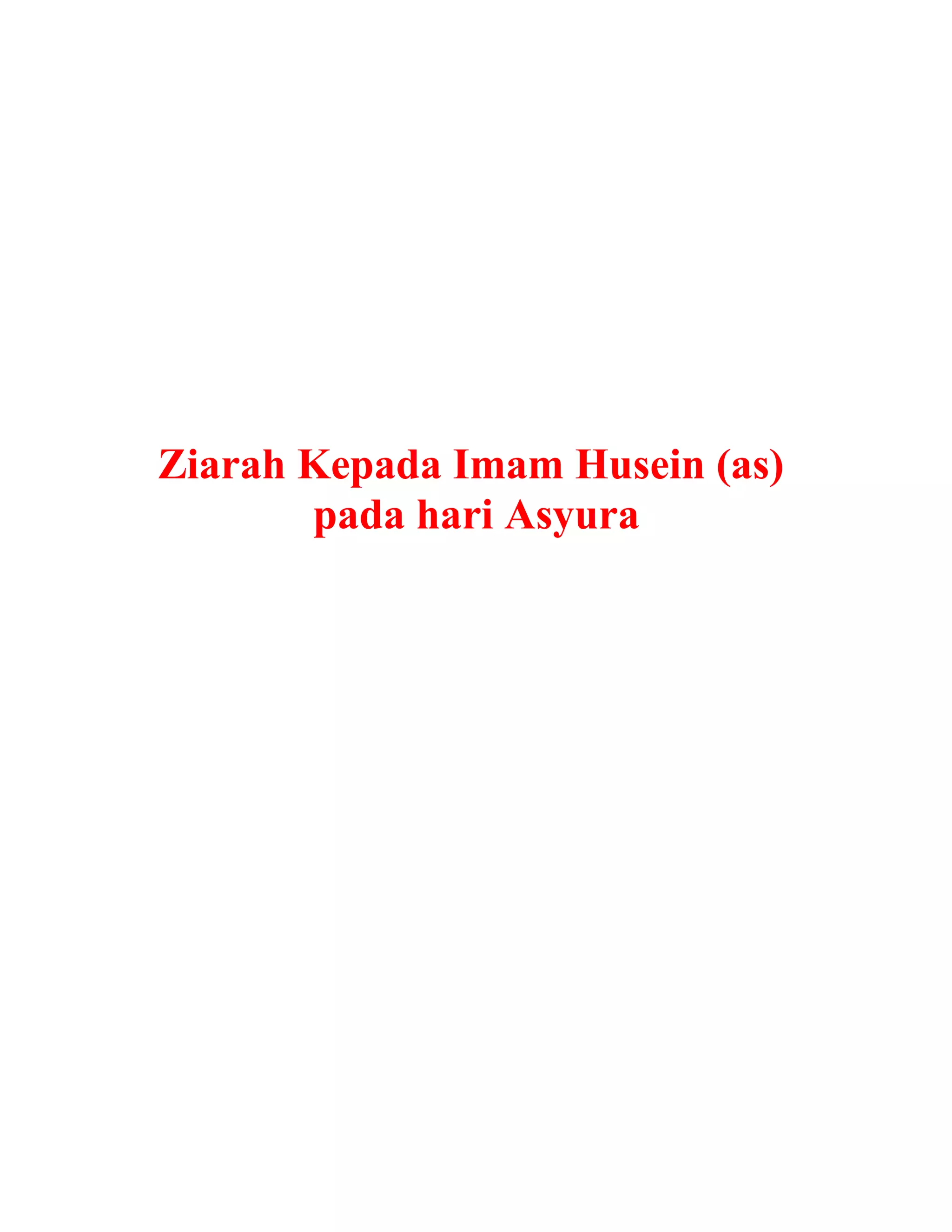 Ziarah Asyura | PDF