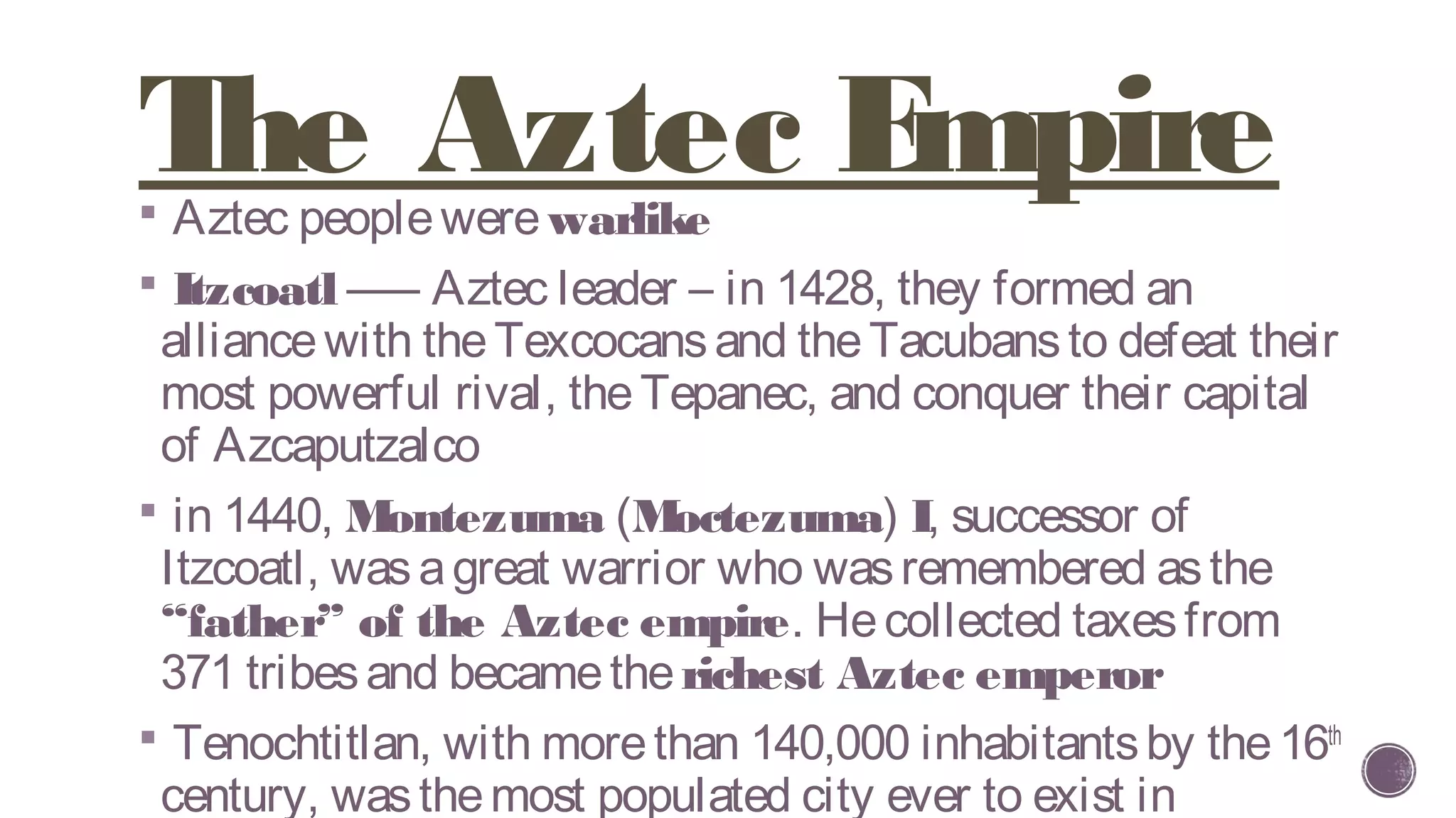 Social Studies Ancient Civilizations: Aztec | PPT