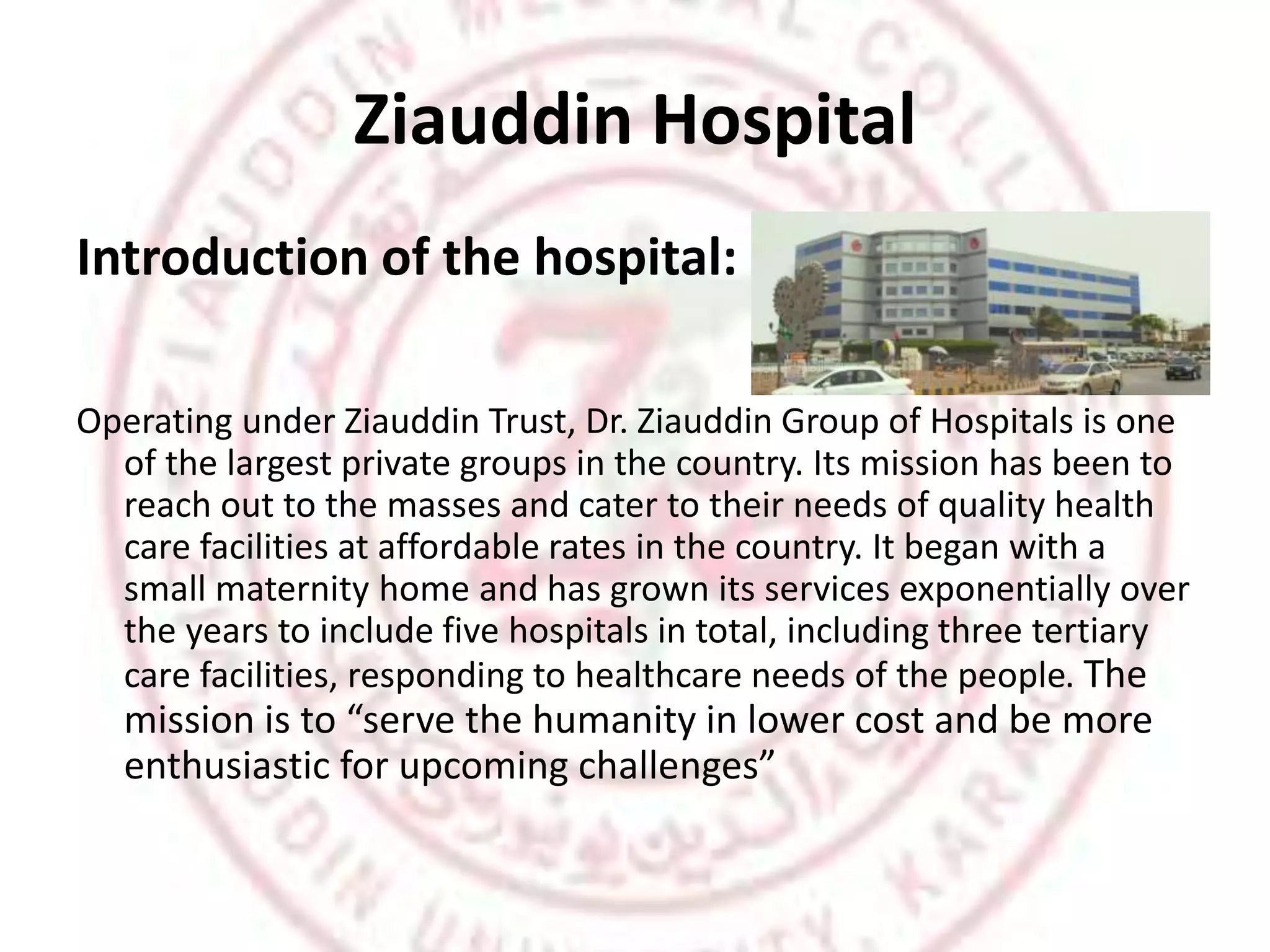 Ziauddin hospital (presentation) | PPT
