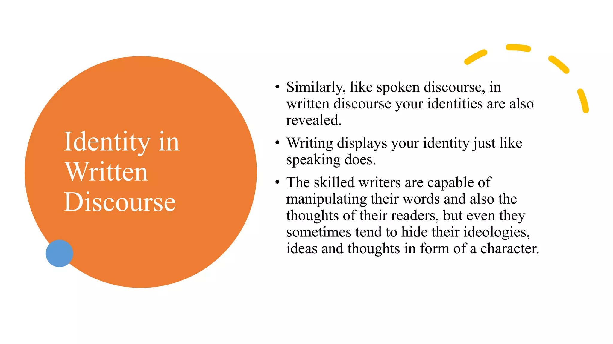 Discourse And Identity | PPTX