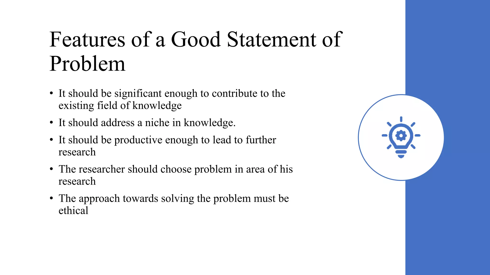 Statement of the Problem/Topic Statement in Research | PPTX