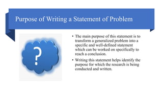 Statement of the Problem/Topic Statement in Research | PPTX