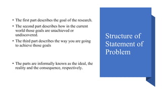 Statement of the Problem/Topic Statement in Research | PPTX