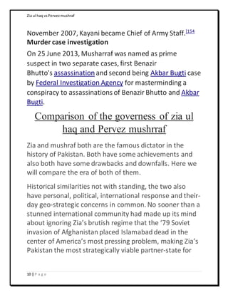 Zia vs musharaf | DOCX
