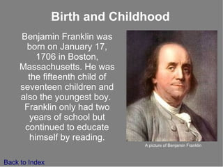 Biography of Benjamin Franklin | ODP