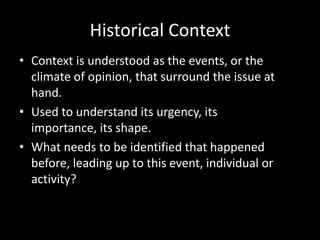 Historical Writing | PPTX