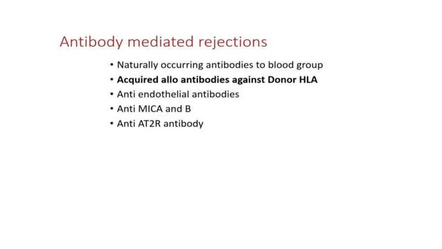 Antibody mediated allograft rejection and treatment | PPTX | Blood ...