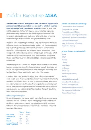 Baruch College Zicklin mba-brochure | PDF | Professional School ...