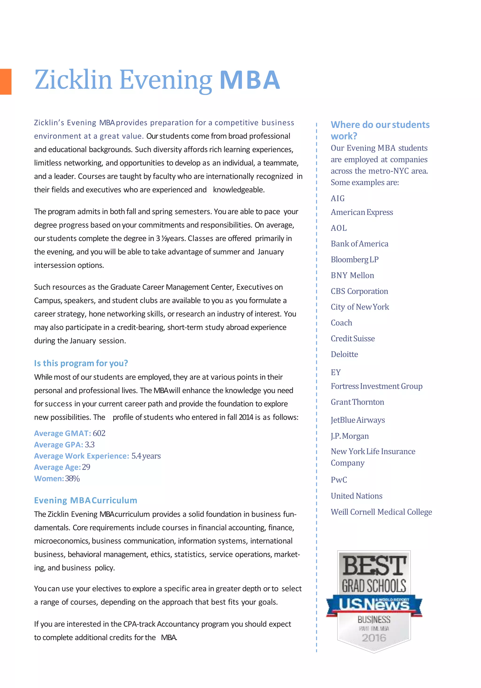 Baruch College mba-brochure | PPTX