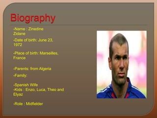 Zidane presentation | PPTX