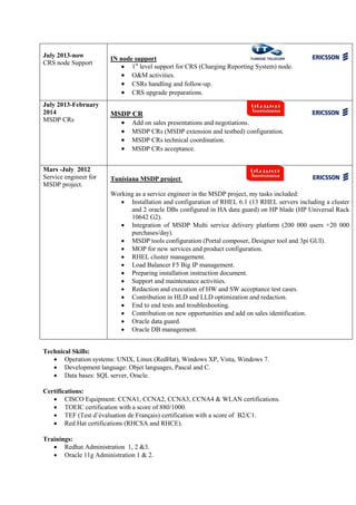 Zied bannour CV | PDF | Operating Systems | Computer Software and ...