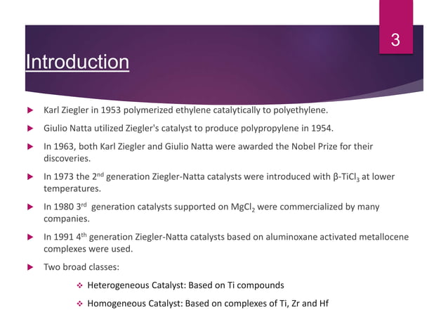 Ziegler natta catalyst | PPTX
