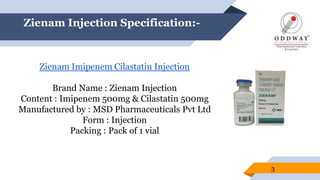 Imipenem 500mg & Cilastatin 500mg Injection | Zienam Injection MSD ...