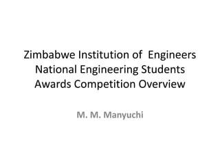 Zie national students engineering awards competition overview | PPTX