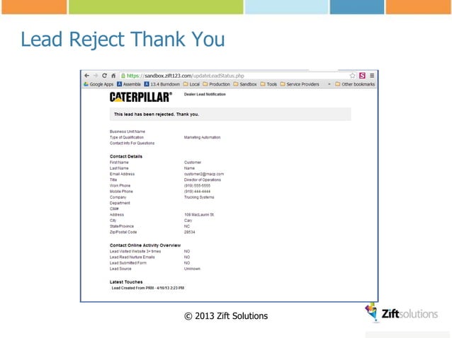 Zift lead distribution examples | PPTX