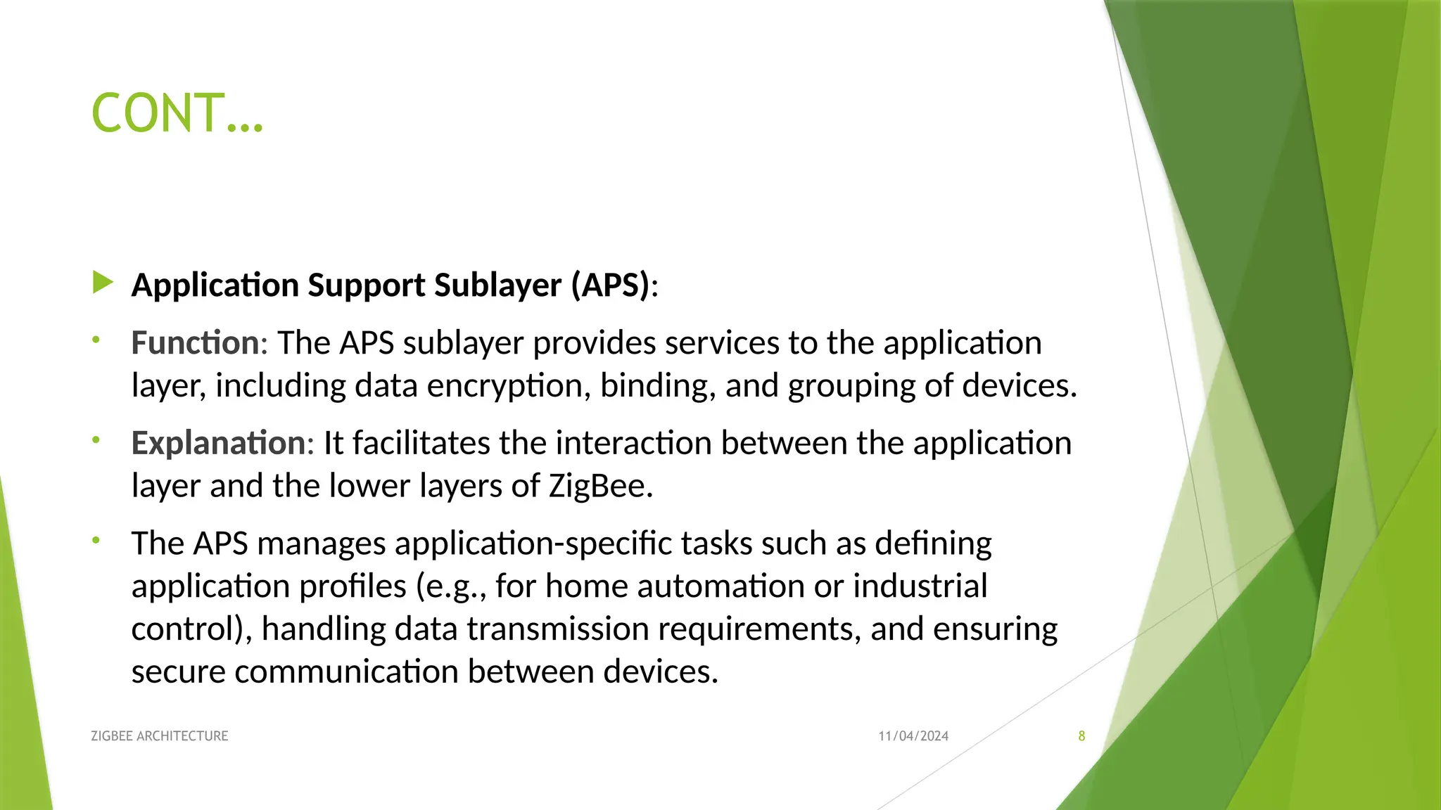 communication protocols ZIGBEE ARCHITECTURE IOT - .pptx