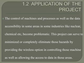 Zigbee based dc motors remote monitoring and control | PPTX