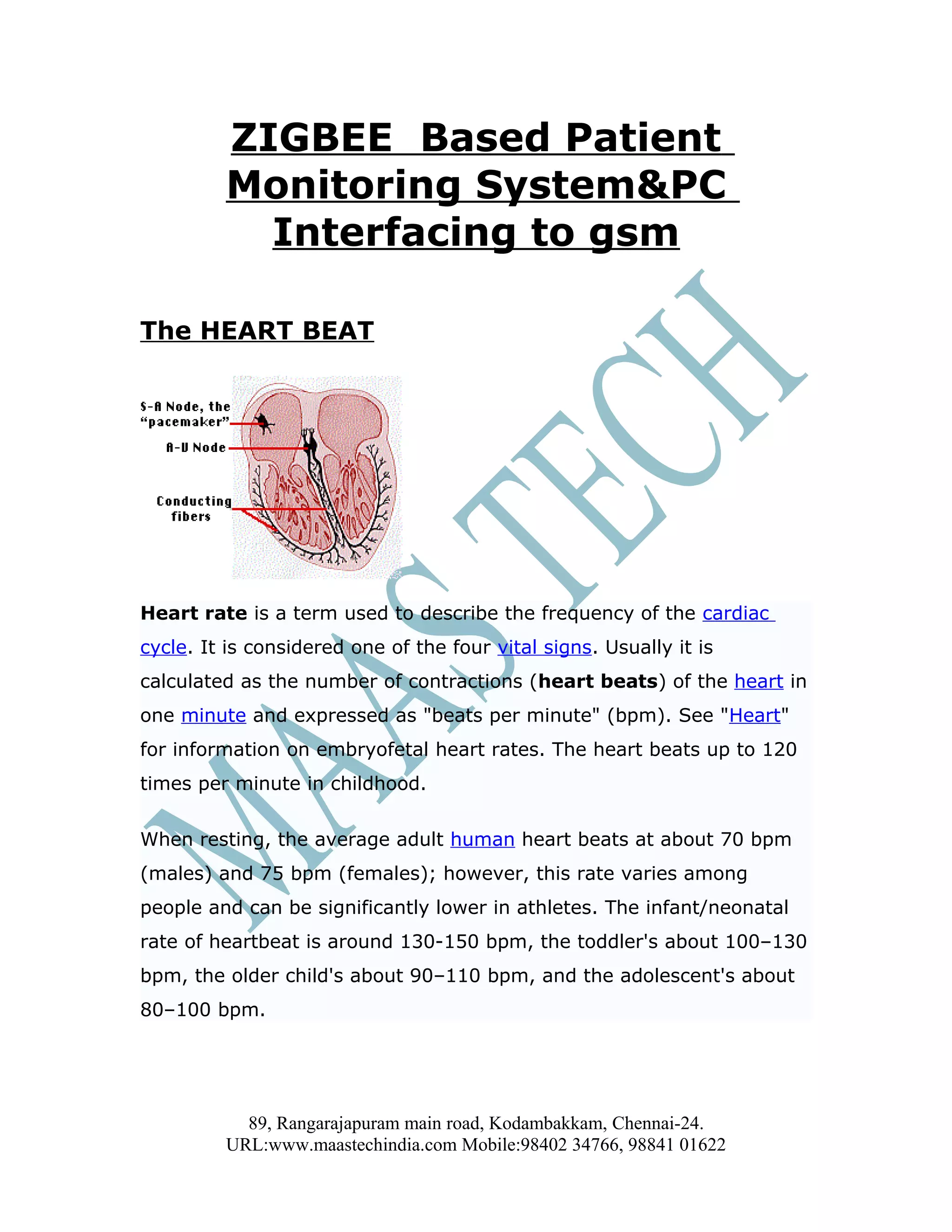 Zigbee Projects Abstract Zigbee Based Patient Parameter Monitoring