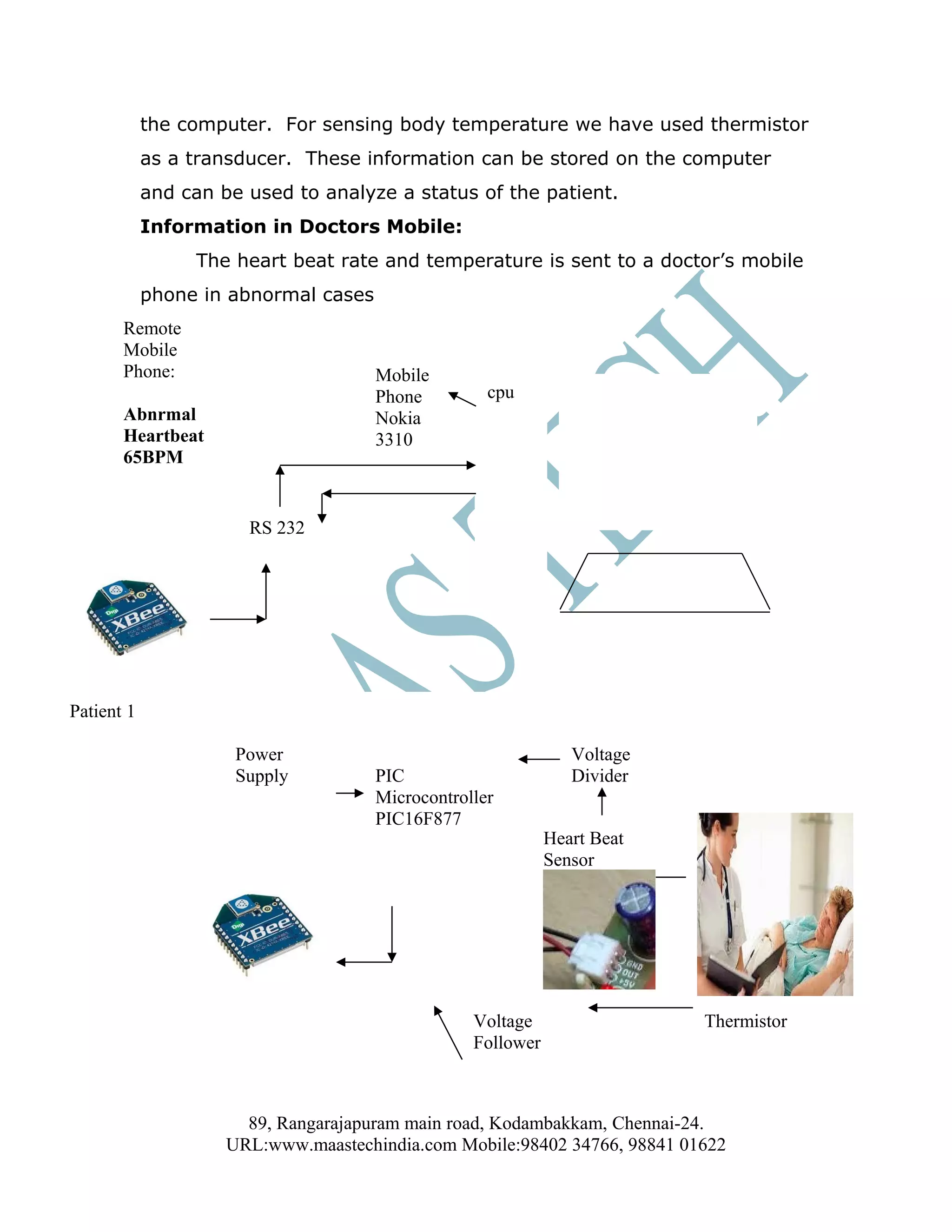 Zigbee Projects Abstract Zigbee Based Patient Parameter Monitoring